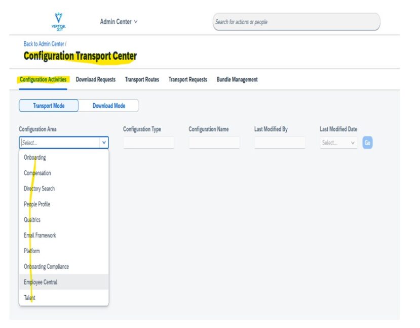 Configuration Transport Center (CTC) in SAP SuccessFactors. – Vertical ...
